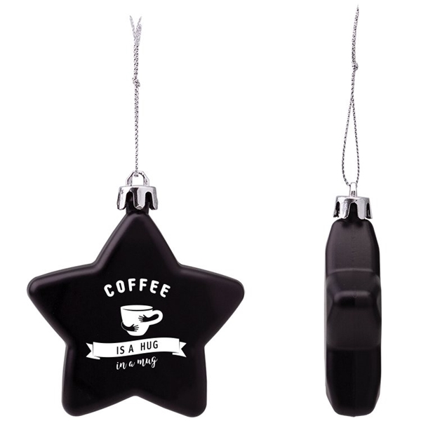 Green Promotional Shatter Resistant Flat Star Ornament