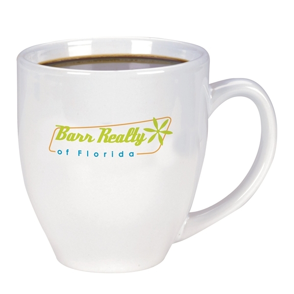 Promotional Shiny Bistro Mug - 15 oz (white)