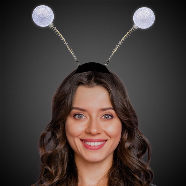 Promotional Silver Glitter Bobble Light Up Head Bopper