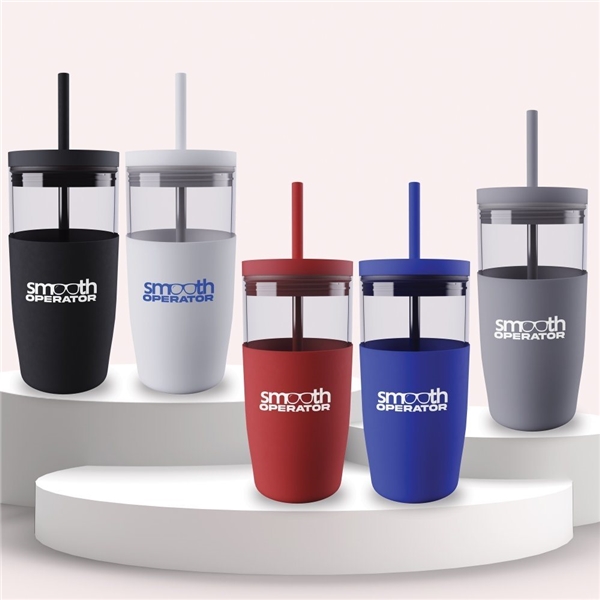 Promotional Smooth Operator 530 ml / 18 oz Borosilicate Glass Tumbler