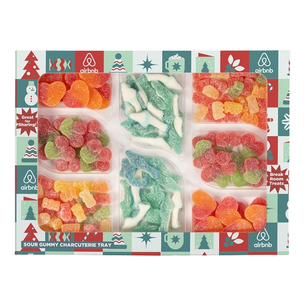 Promotional Sour Gummy Charcuterie Tray in Custom Box