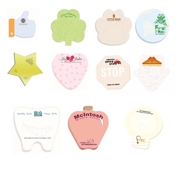 Promotional Souvenir® Sticky Note™ 3" x 3" Die Cut Pad, 25 sheet