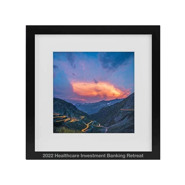 Promotional Square Matted Wood Frame For 11 X 11 Or 8 X 8 Photos
