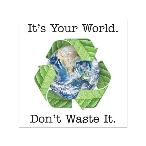 Promotional Square Sticker | Square Corner | 3" X 3" | White Vinyl ...