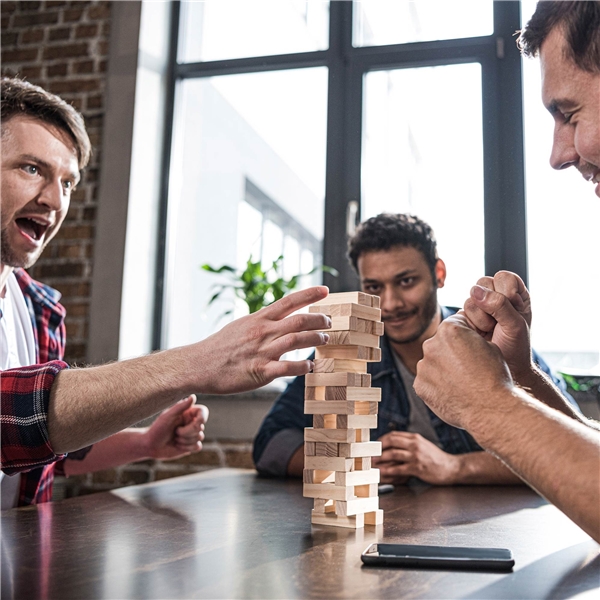 Promotional Stacking Puzzle Set with Polyester Pouch