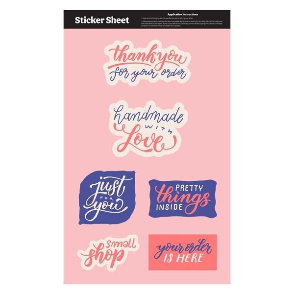 Promotional Sticker Sheet 11.5" x 7" Custom Shapes