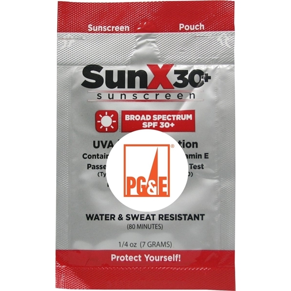 Promotional Sunscreen Packet with Custom Label