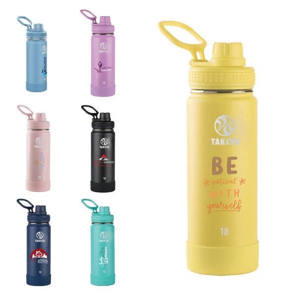 Promotional Takeya® 18 oz Actives With Spout Lid, Full Color Digital