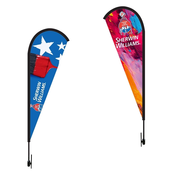 Tear Drop 8 ft. Height Carbon Fiber Kit (Pole Set, Metal Ground Stake ...