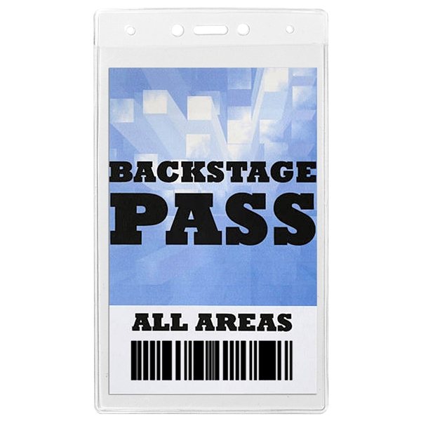 "TOLEDO" Clear Backstage Pass or Pit Pass Size Holder Fits 4" X 7-1/4 ...