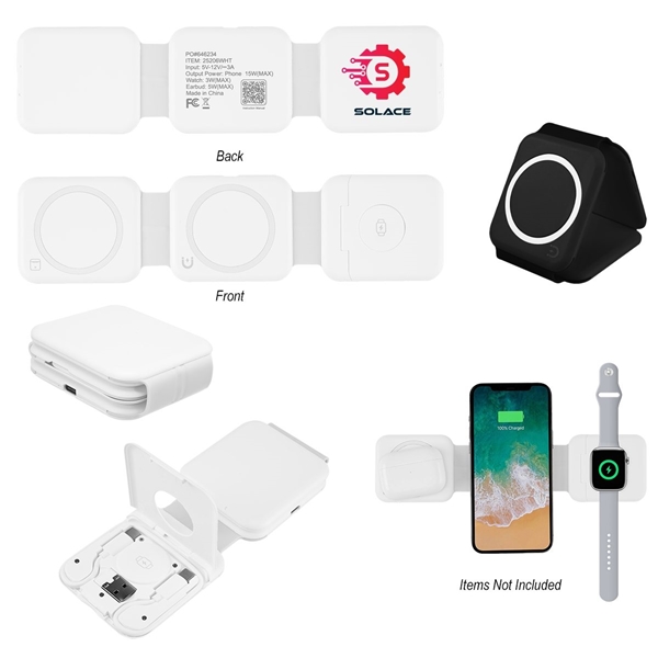 Promotional Tri-Fold Wireless Multi-Charger