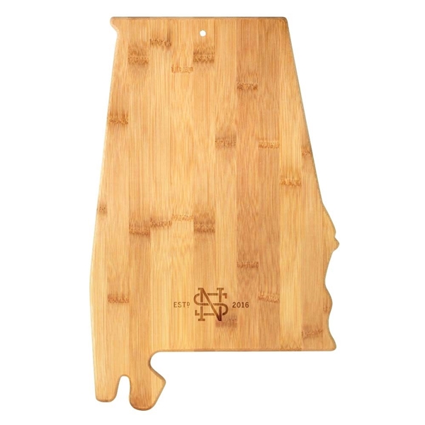 Promotional U.S. State Shaped Bamboo Cutting and Serving Boards