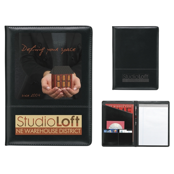 Promotional Vinyl/Sponge PVC Script Padfolio