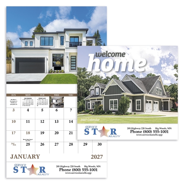 Promotional Welcome Home - Stapled Calendar