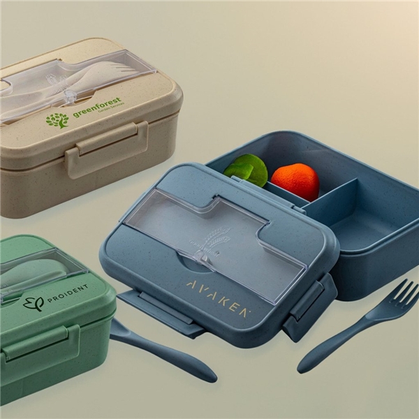 Promotional Wheat Straw Lunch Box Set