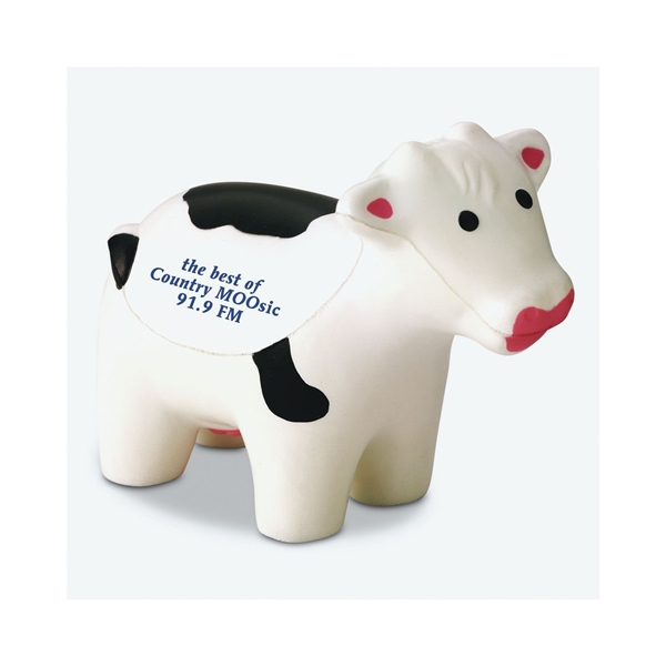 Promotional White Cow With Black Spots Stress Shape