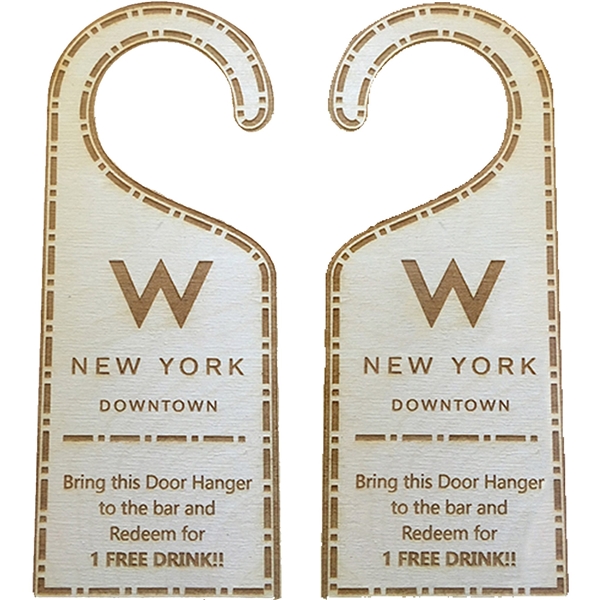 Promotional Wood Door Hangers - 2 Sided