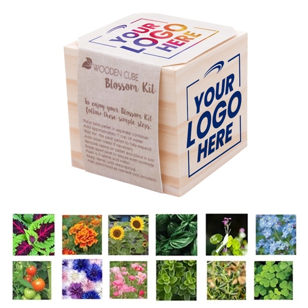 Promotional Wooden Cube Blossom Kit