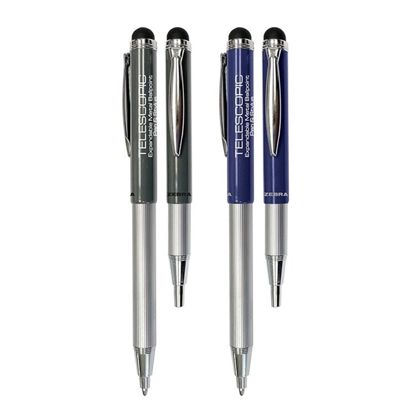 Zebra Telescopic Expandable Metal Ball Point Pen & Stylus