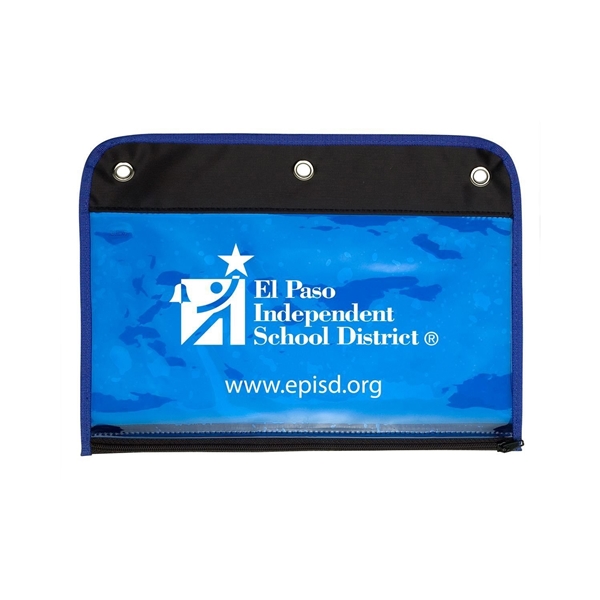Promotional Zippered Portfolio Pouch W/Three Holes