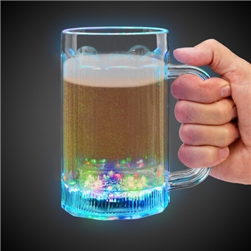 Promotional Plastic Multi LED 14 oz Flashing Beer Mug 4.50