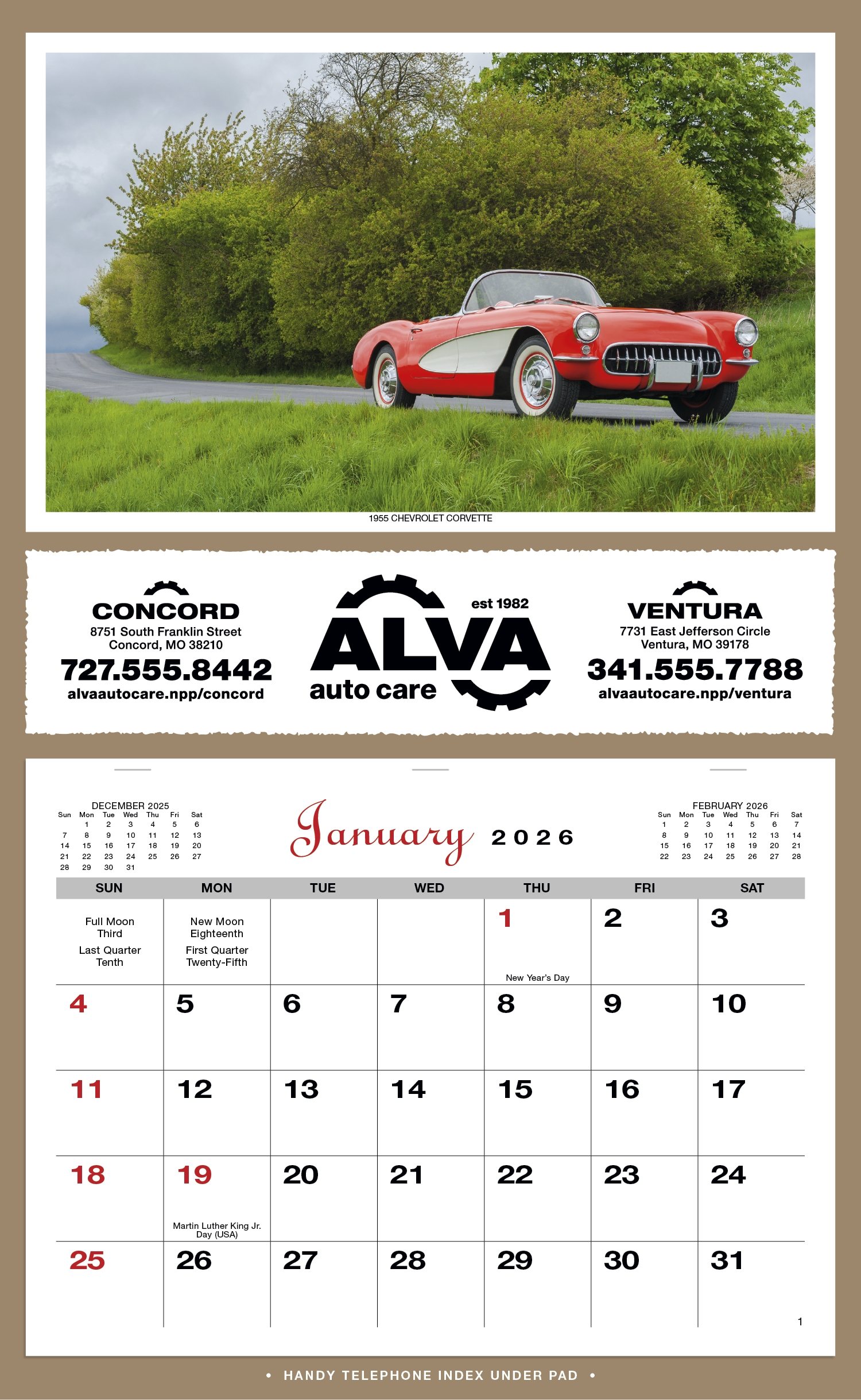 Promotional Robin Mount Calendar