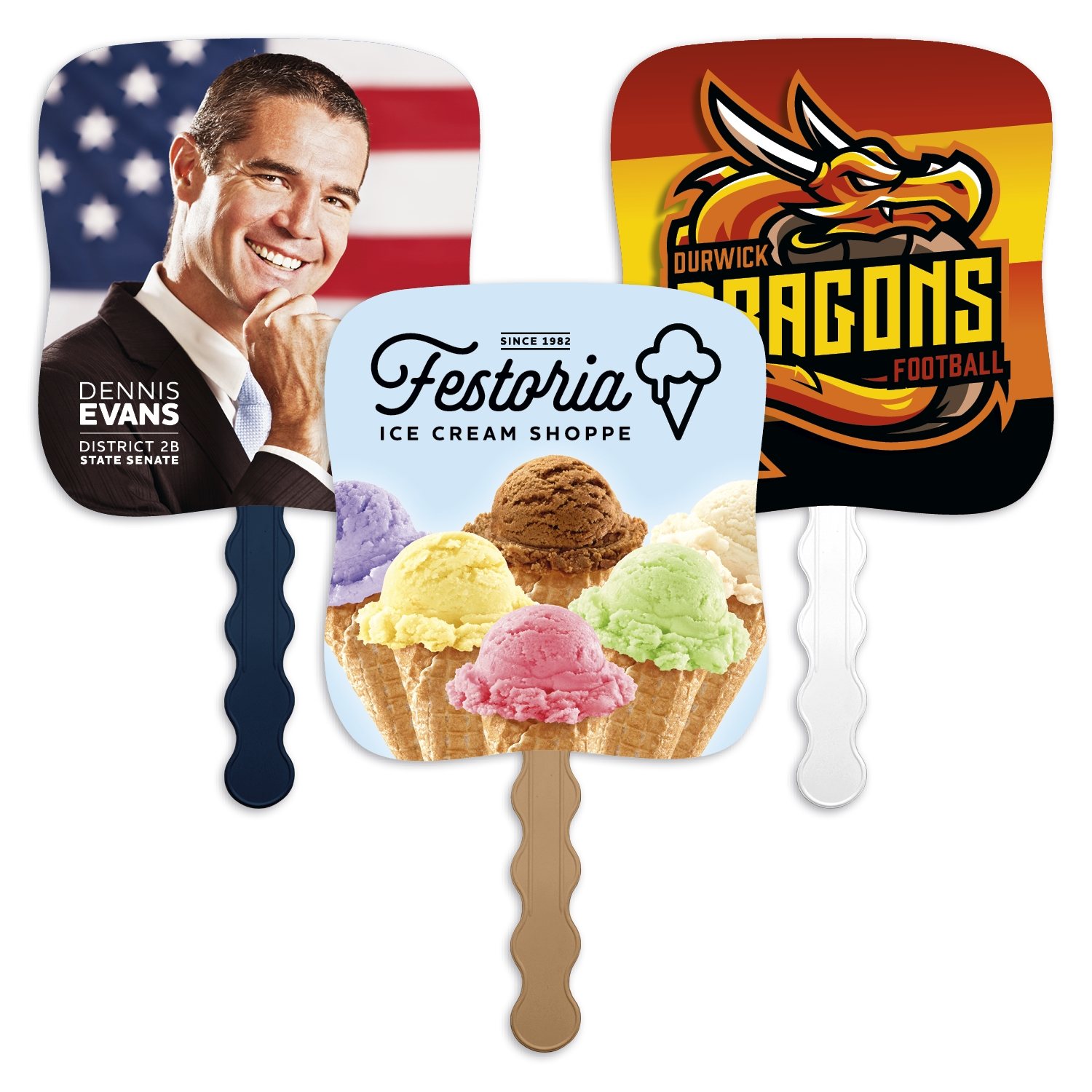 Promotional White Stock Fans